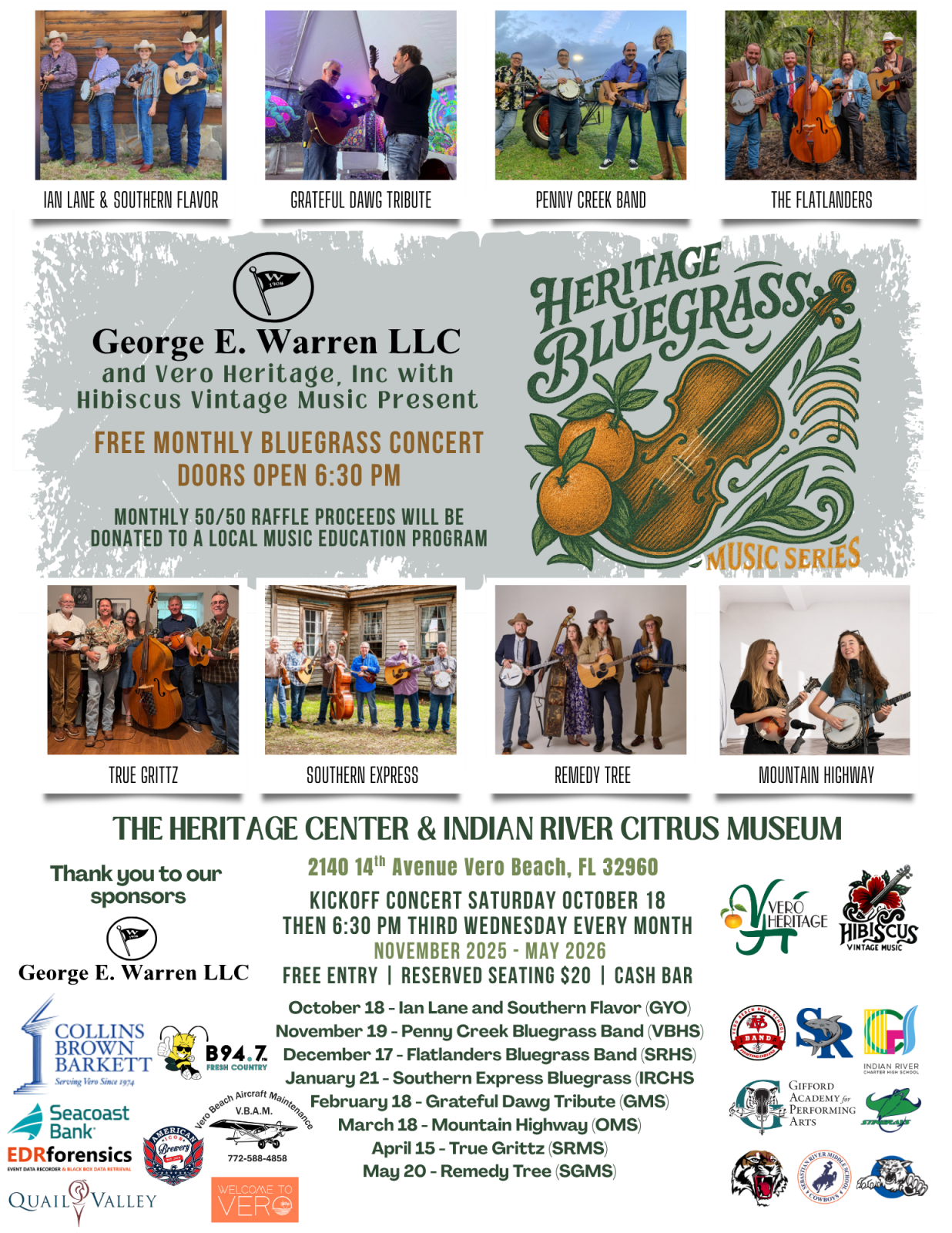 Heritage Bluegrass Music Series at The Heritage Center